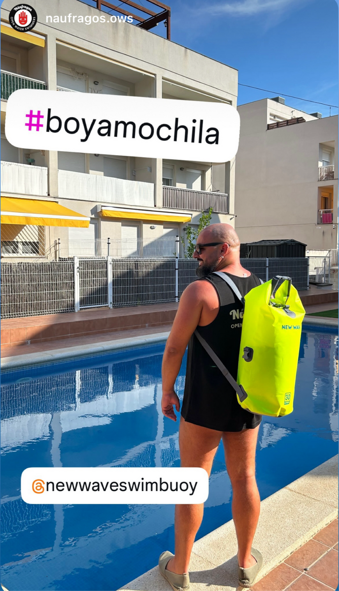 Waterproof Backpack 30 Liter - Fluorescent Green New Wave Swim Buoy for ...